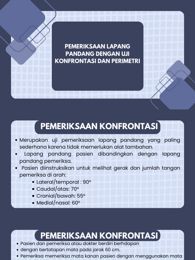 Uji Lapang Pandang: Konfrontasi & Perimetri | PDF