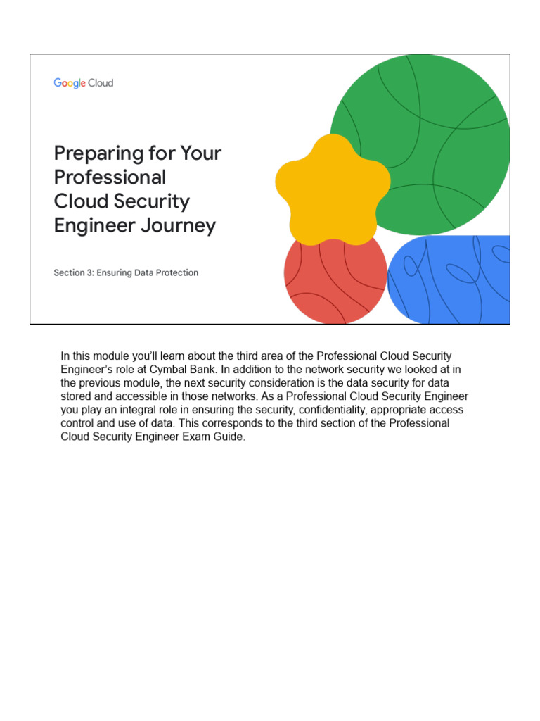 PCSE Section 3 Ensuring Data Protection v1.0 | PDF | Security | Computer Security
