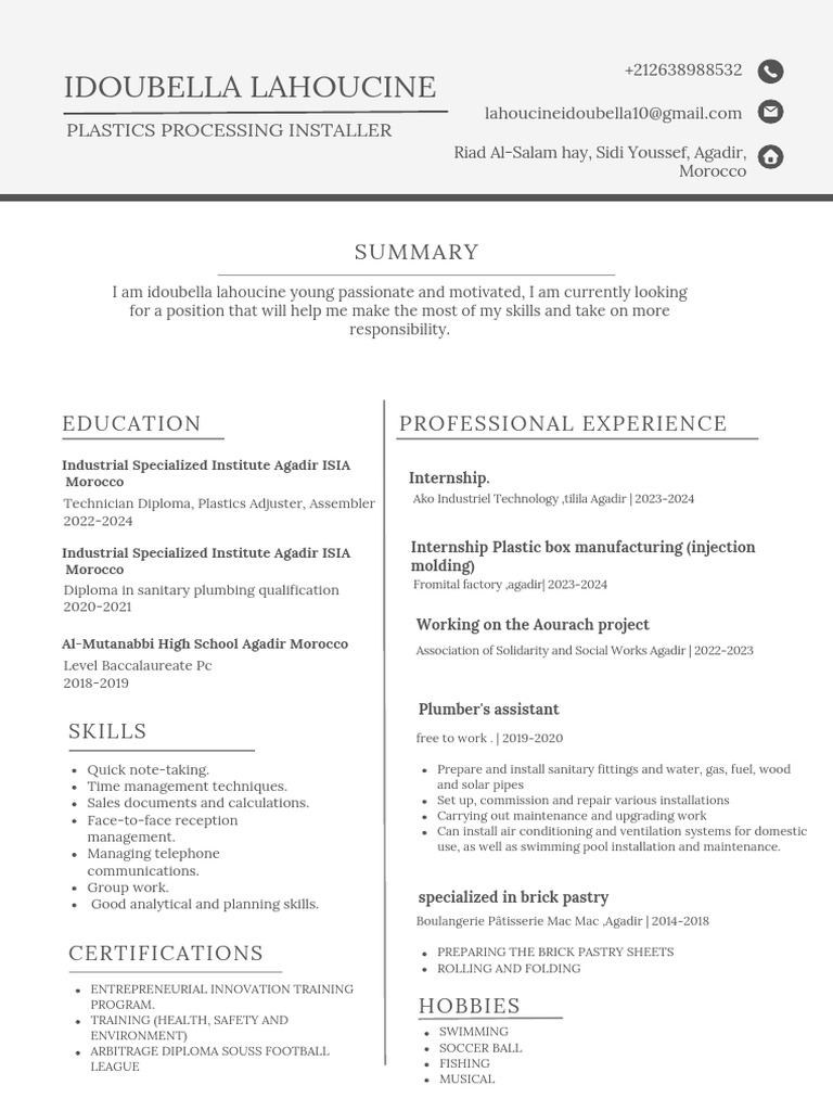 Gray and White Simple Clean Resume | PDF | Building Engineering