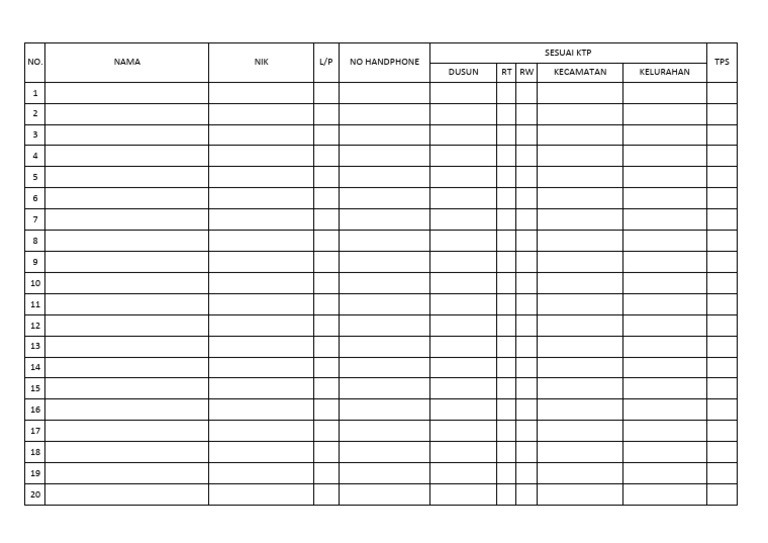 Format Nama | PDF