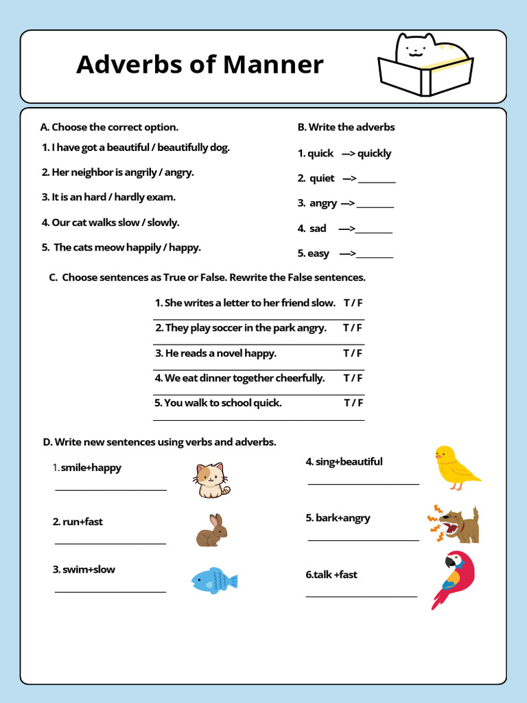Adverbs of Manner | PDF