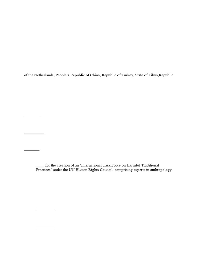 Draft Resolution Sfs Mun | PDF | Violence | Mediation