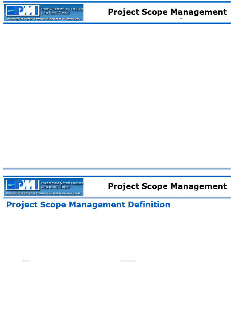 Project Scope Management Overview | PDF | Project Management | System