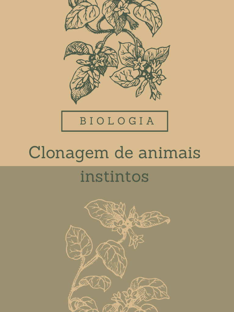 Capa de Caderno Biologia Floral Verde e Marrom | PDF | Clonagem | Science