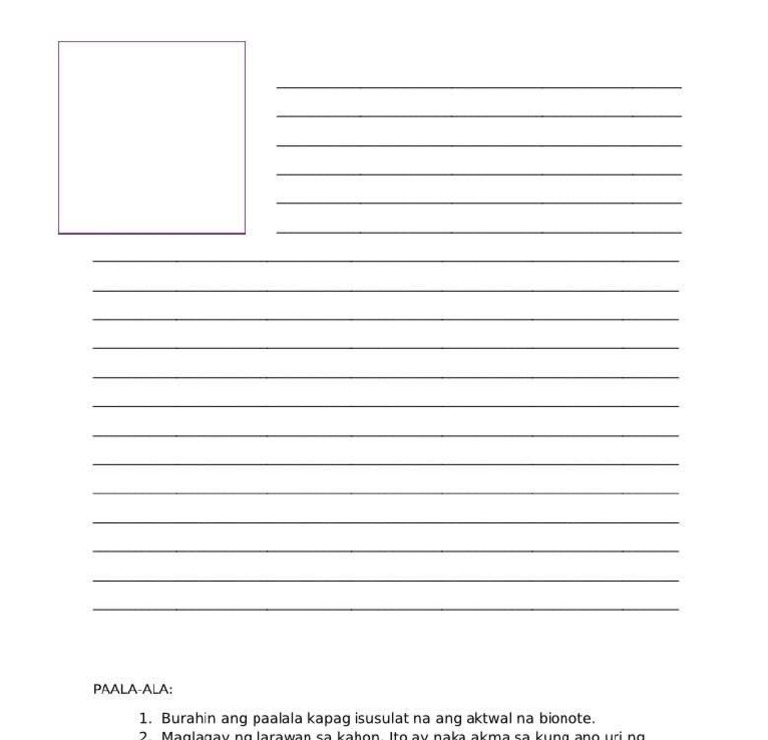 Template No Paalala | PDF