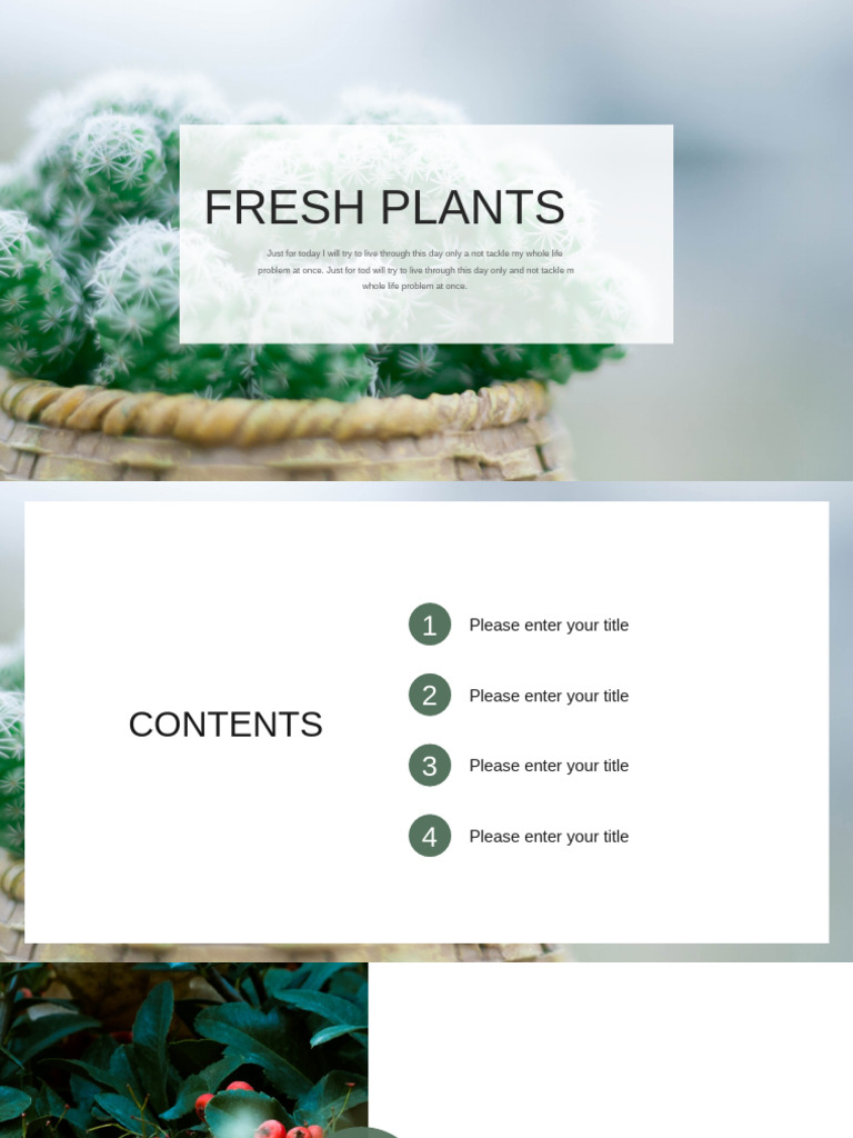 FRESH PLANTS Template | PDF