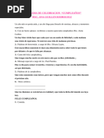 Programa de Ceremonia de Cumpleaños | PDF | Salud y bienestar