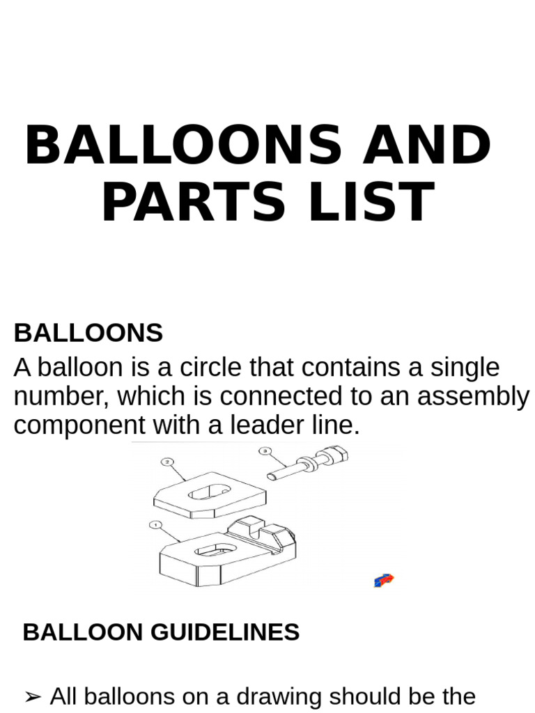 Balloons and Parts List | PDF