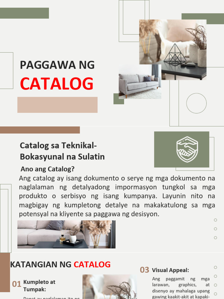 Aralin 3 - Paggawa ng Katalog - Week 3 | PDF