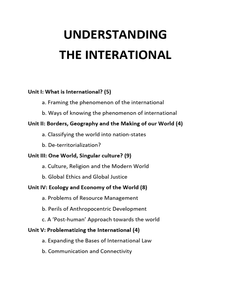 Understand International | PDF | Nation State | Sovereignty