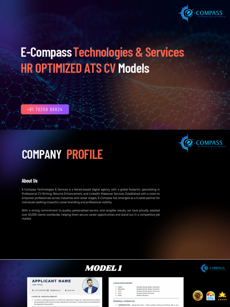 Ecompass Technologies & Services New CV Sample | PDF