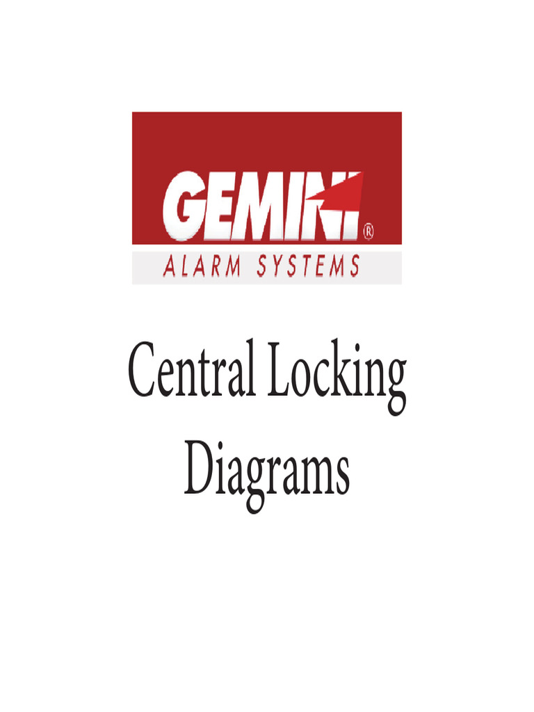 Central Locking Diagrams | PDF | Electricity | Manufactured Goods