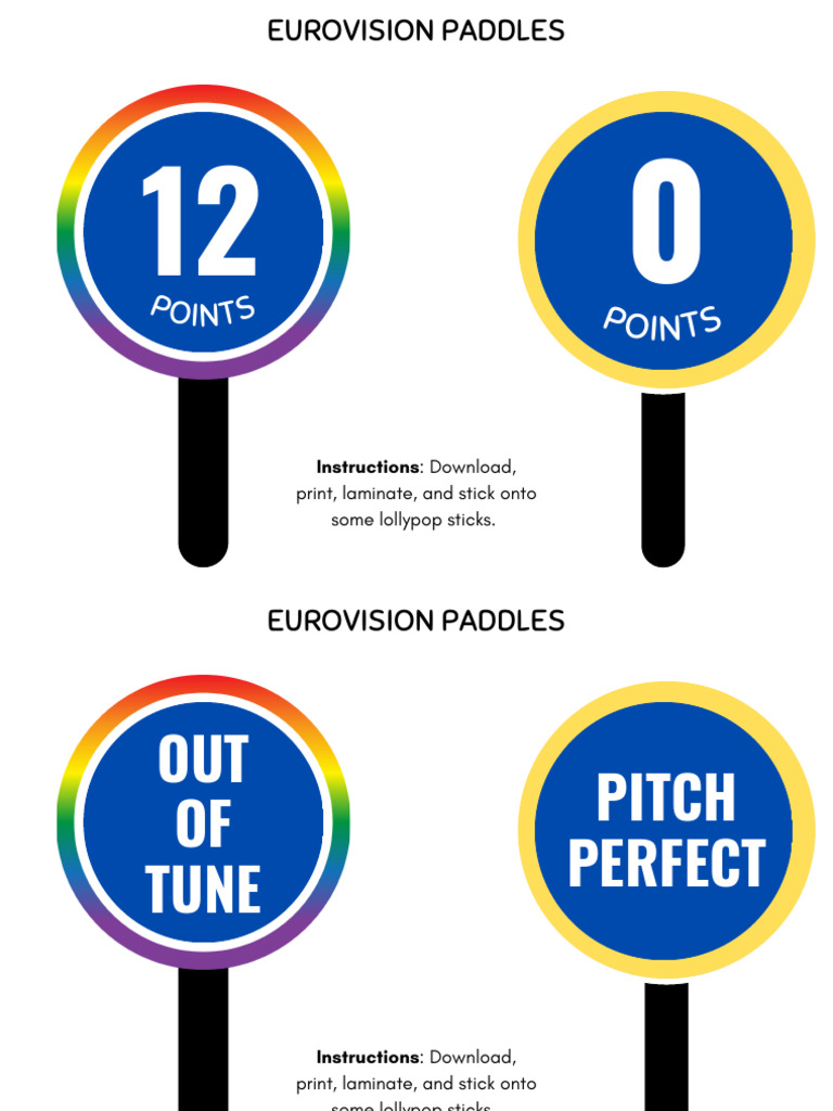 Eurovision Paddles DIY Instructions | PDF
