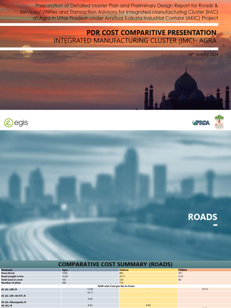 IMC Agra Master Plan & Cost Summary | PDF