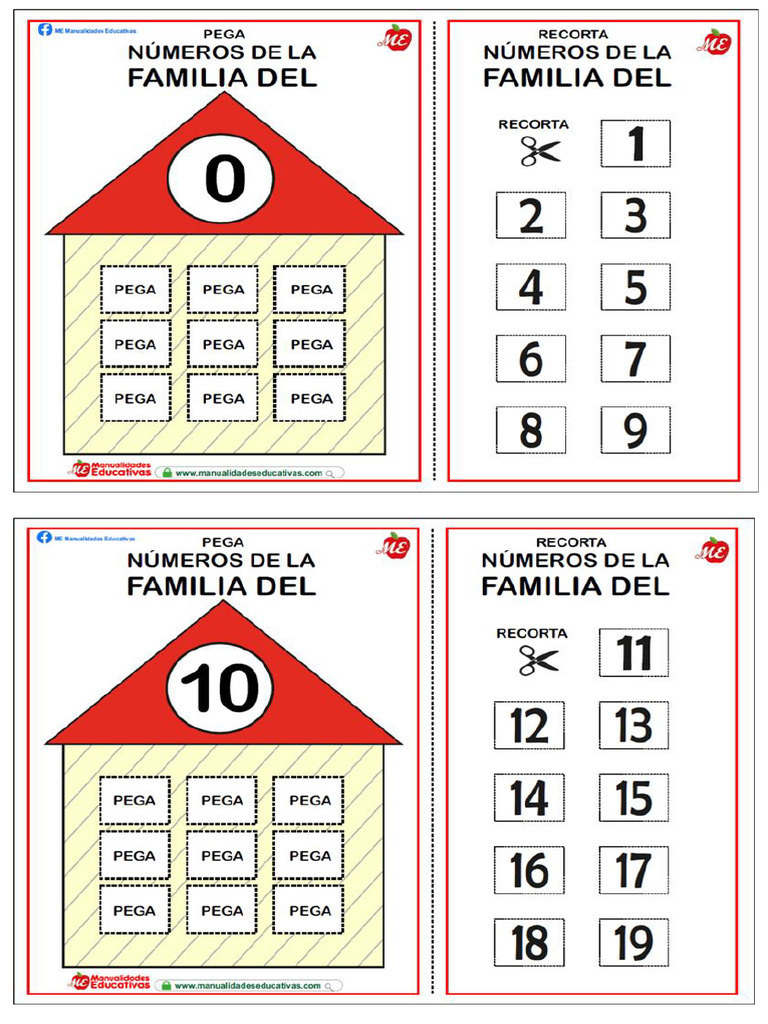 Familias de Números Hasta 1.000 | PDF