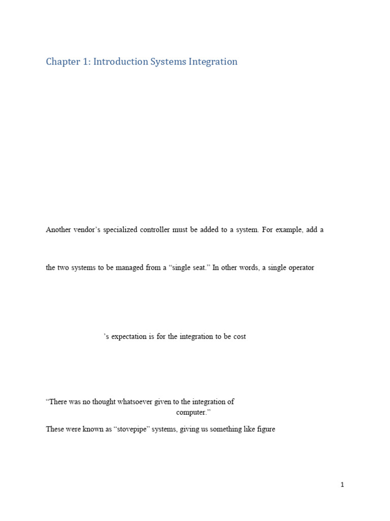 Chapter 1 System Integration | PDF | Enterprise Resource Planning | System