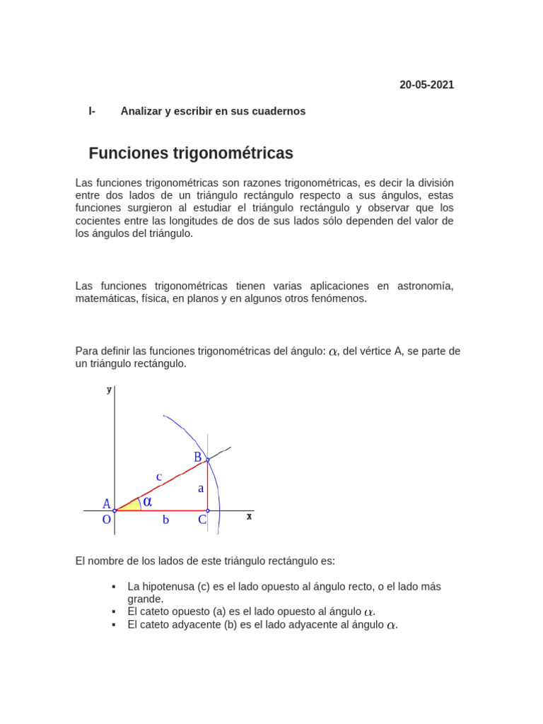 Funciones Trigonometricas | PDF | Funciones trigonométricas | Trigonometría
