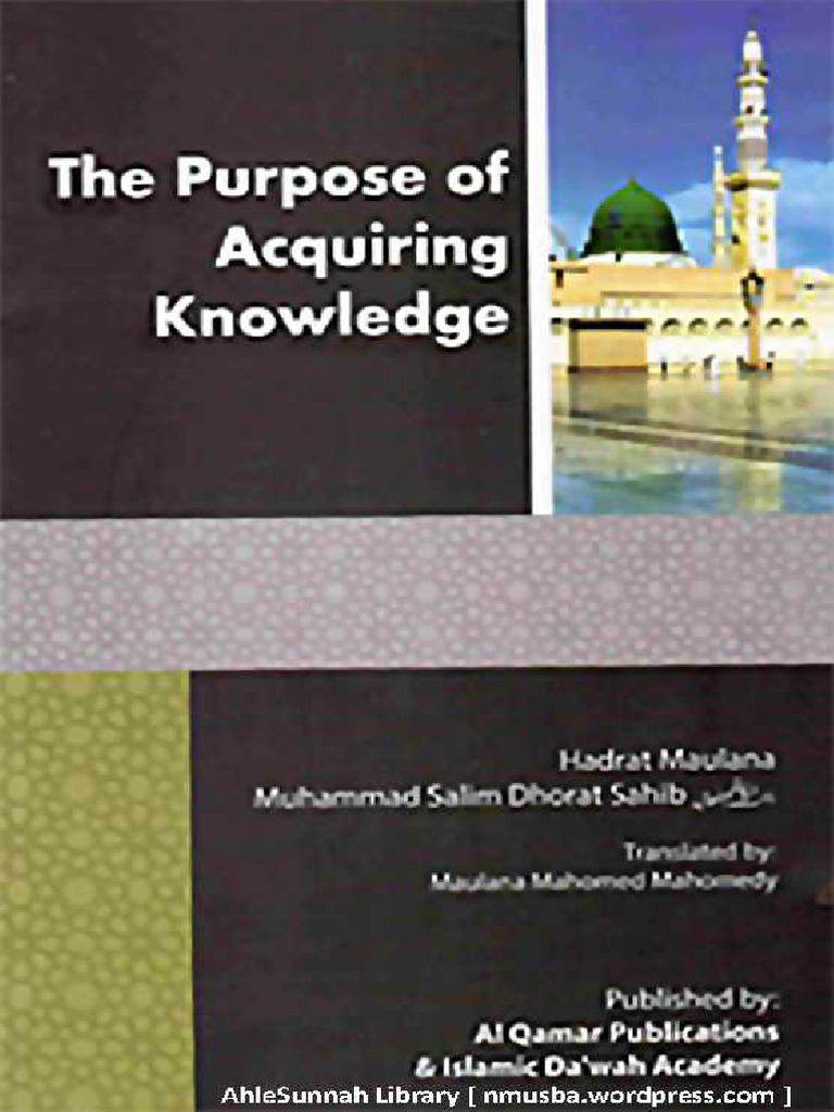 Purpose of Acquiring Knowledge | PDF | God In Islam | Quran