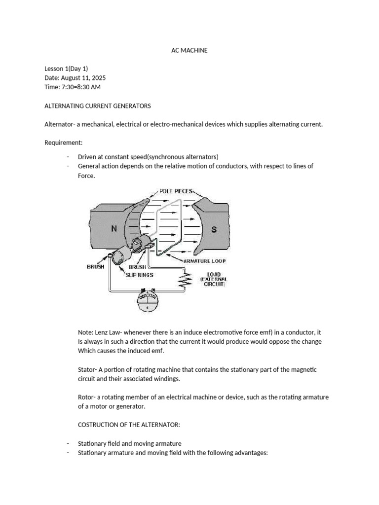 AC Machines 1 | PDF