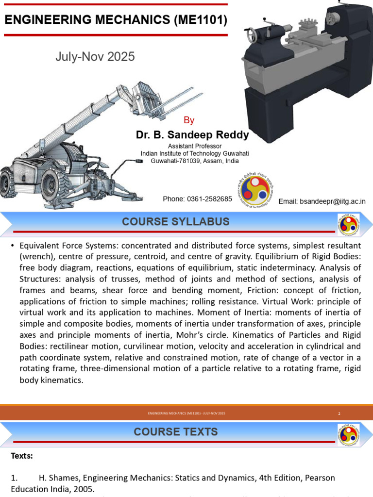 ME1101 2025 Distributedforces | PDF | Force | Kinematics