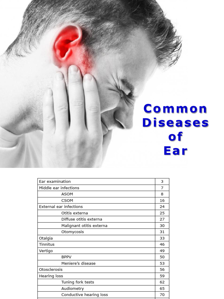 Common Diseases of Ear 2023 | PDF | Hearing Loss | Ear