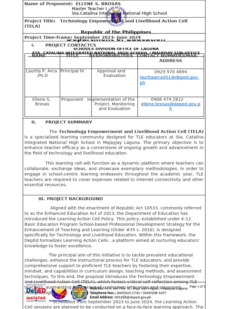 LAC Proposal School Header | PDF | Intelligence | Cognition