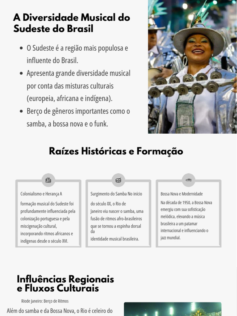 Bossa Nova e Diversidade Musical no Sudeste | PDF | Rock (música) | Brasil