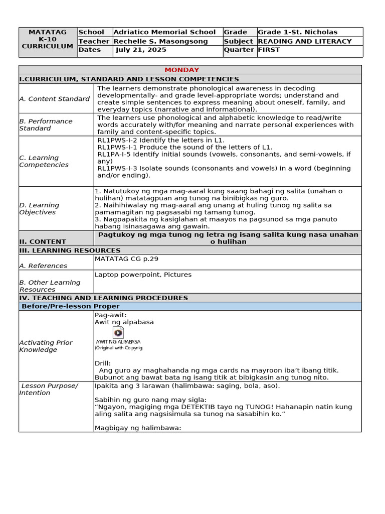 GR1 READING Afternnon | PDF