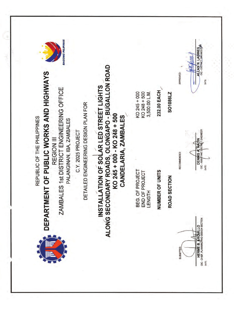 Solar Street Light Plan | PDF