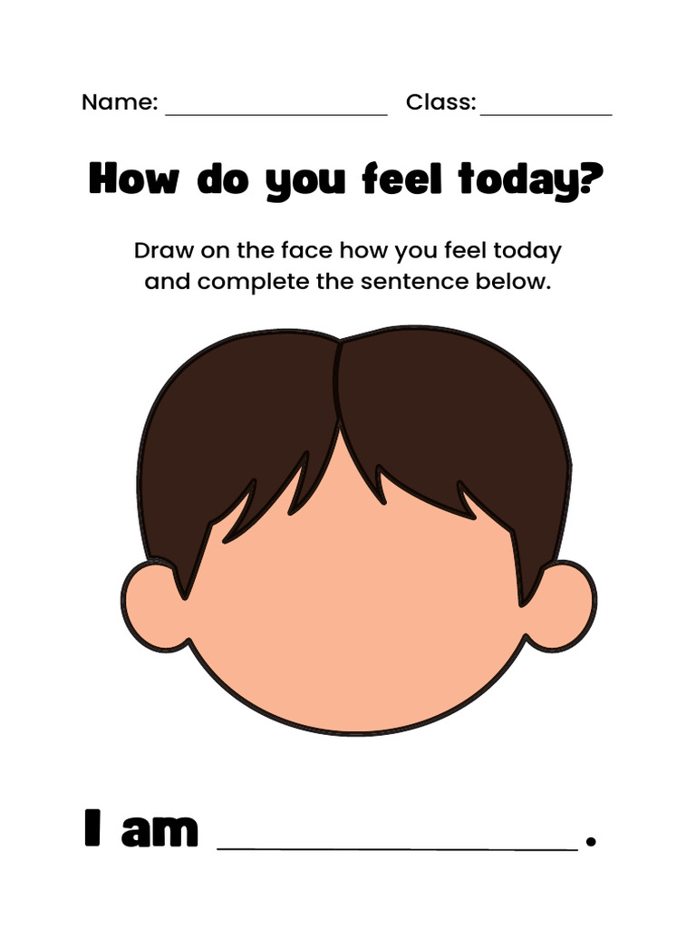 Drawing Feelings Worksheet | PDF
