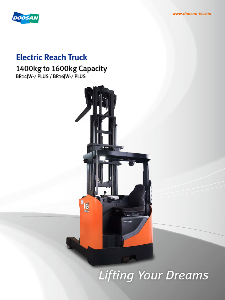 Doosan 7 Series Reach Truck Overview | PDF | Truck | Steering