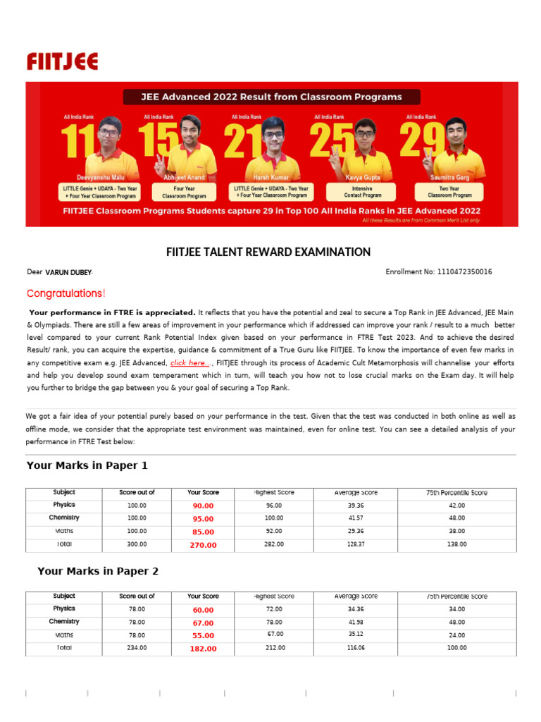 FTRE Performance Analysis and Guidance | PDF