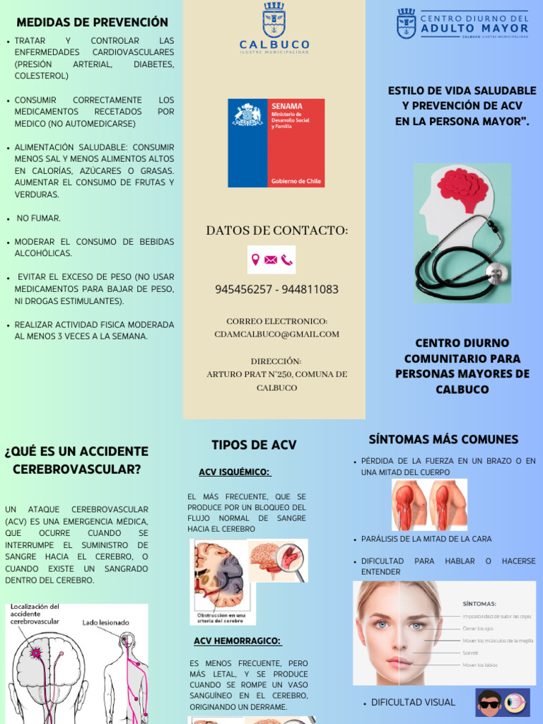 Prevención y Tipos de ACV en Mayores | PDF | Carrera | Medicina CLINICA