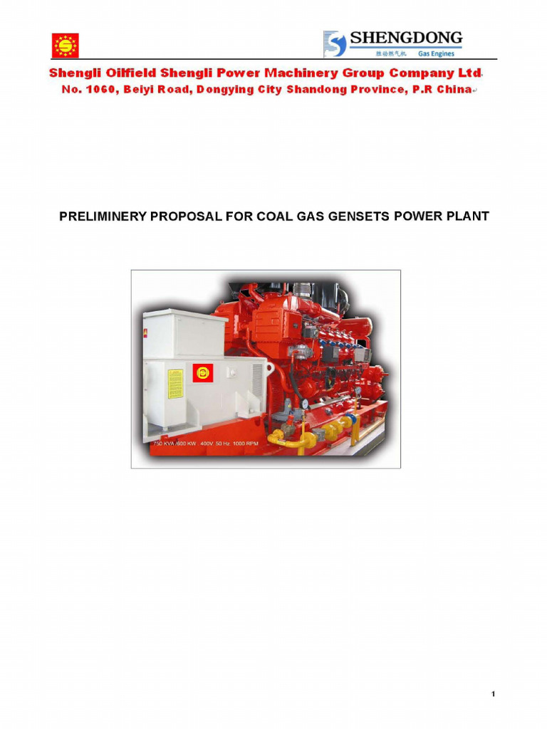 Shengli - Coal Gas Engine | PDF | Natural Gas | Power Station