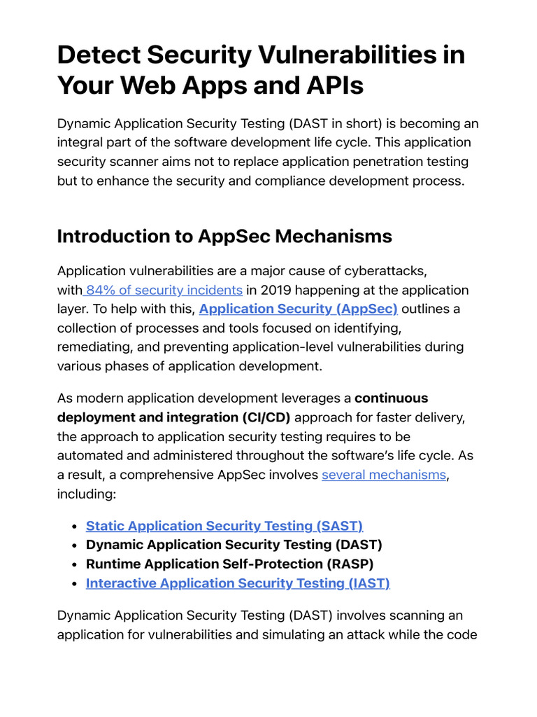 Guide to Dynamic Application Security Testing | PDF | Security ...
