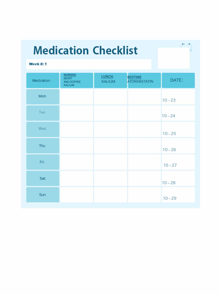 Patient Medication Chart Template - 134655.png | PDF