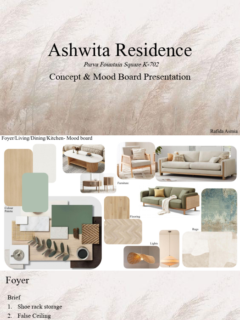 Ashwita Residence Mood Board Overview | PDF | Bedroom | Chest Of Drawers