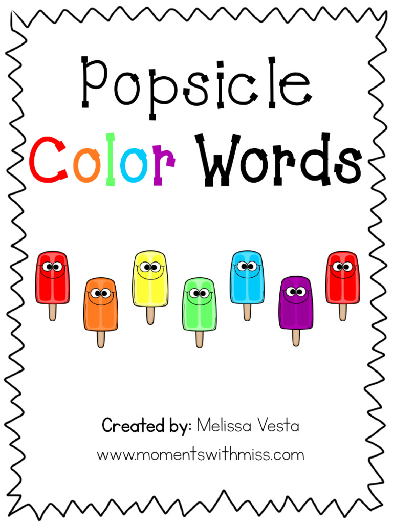 Color Words with Popsicles | PDF