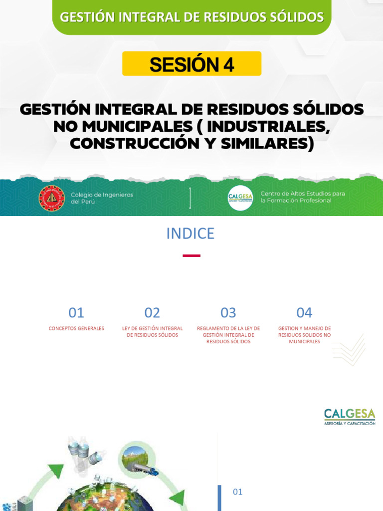 Sesion Nº 04 - Gestión Integral de Residuos Sólidos No Municipales (Industriales, Construcción y ...