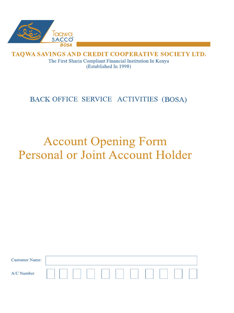 Bosa Membership Application Form | PDF