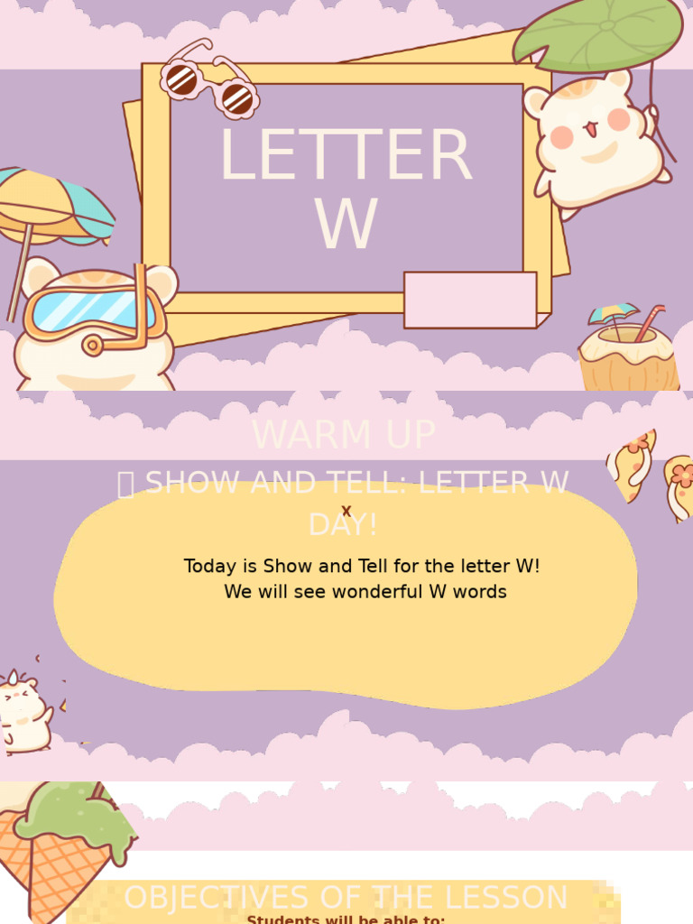 Letter W Show and Tell Lesson Plan | PDF