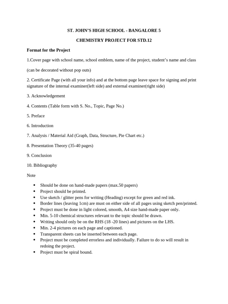 Format for Project Std XII 2025-26 | PDF