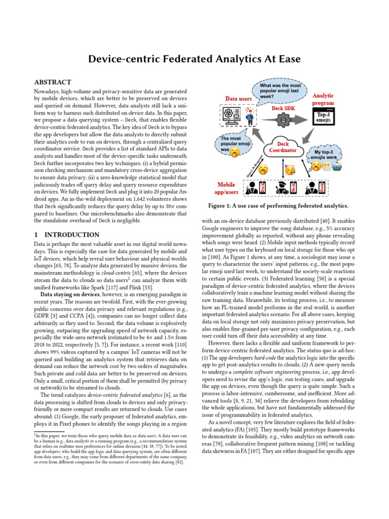 Device-Centric Federated Analytics at Ease Kailong Wang | PDF | Java (Programming Language ...