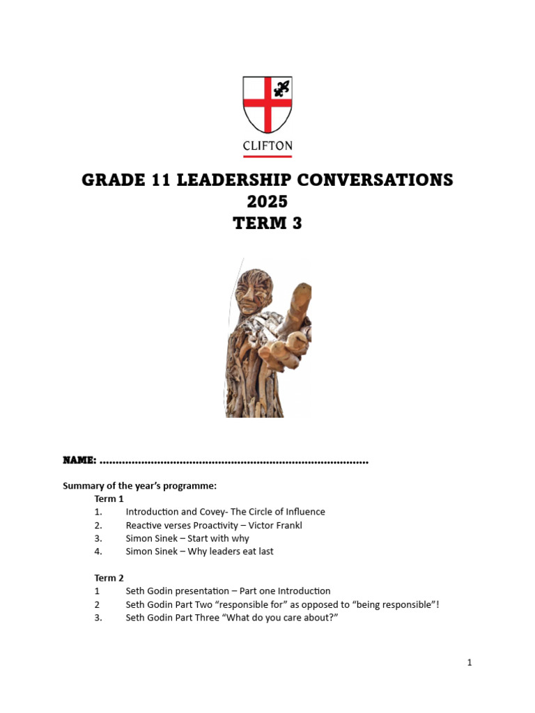 Grade 11 Leadership Program Overview | PDF | Psychology | Psychological ...