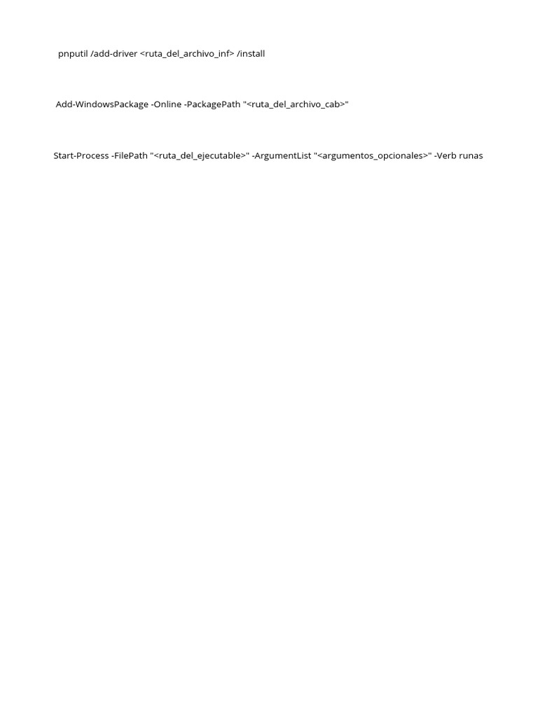 Pnputil Add-Driver Ruta Del Archivo | PDF