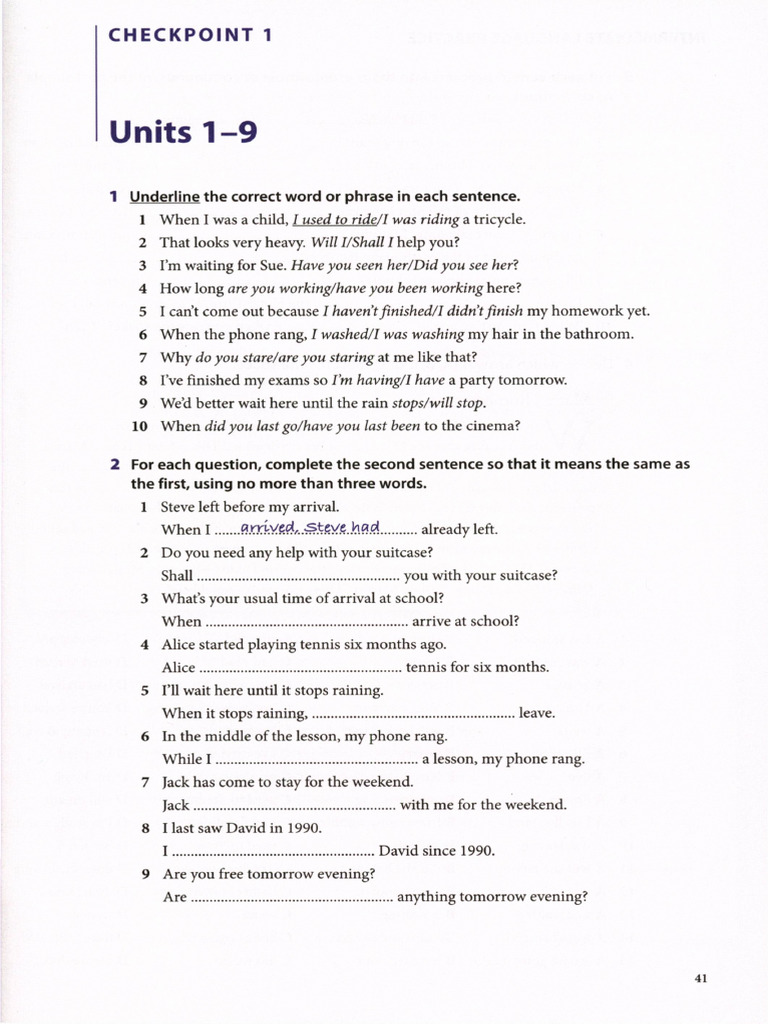 Grammar Review Tenses - Intermediate Language Practice | PDF | Linguistics | Grammar