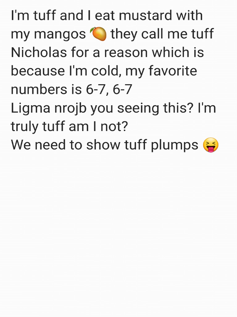 Tuff Stuff by Lord Nick | PDF