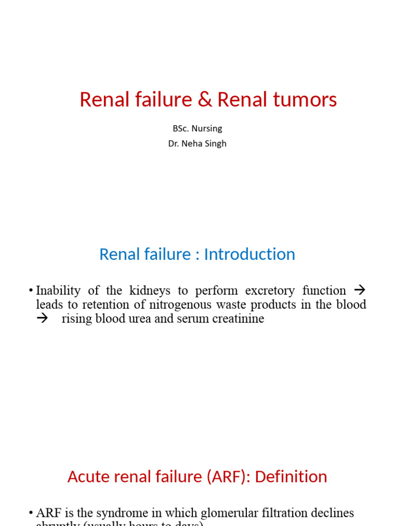 Kidney 2 - Renal Failure & RCC | PDF