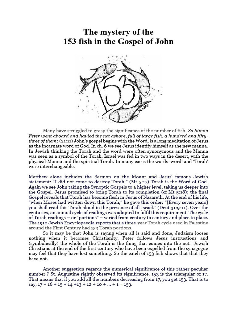 Significance of 153 Fish in John 21 | PDF | Jesus | Torah