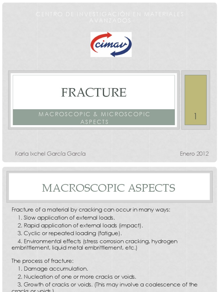 Fracture, Macroscopic&Microscopic Aspects | PDF | Fracture | Fracture ...